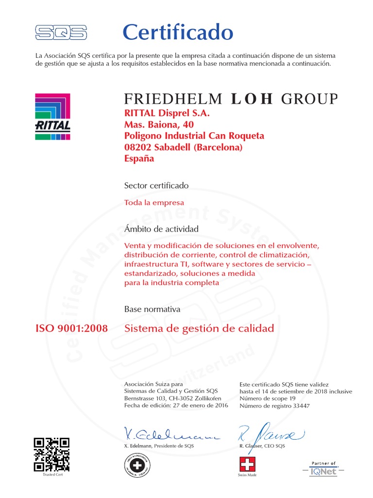 Rittal ISO 90012008 Certificado 5 3632 | PDF | Economias | Business