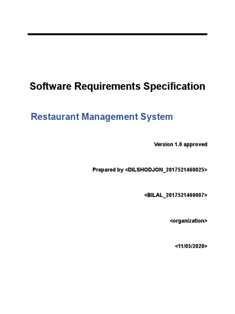 2.software Requirement Specification | PDF | Interface (Computing) | Specification (Technical ...