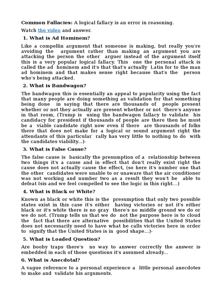 Logical Fallacies Explained: A Breakdown of Common Fallacies and Their ...