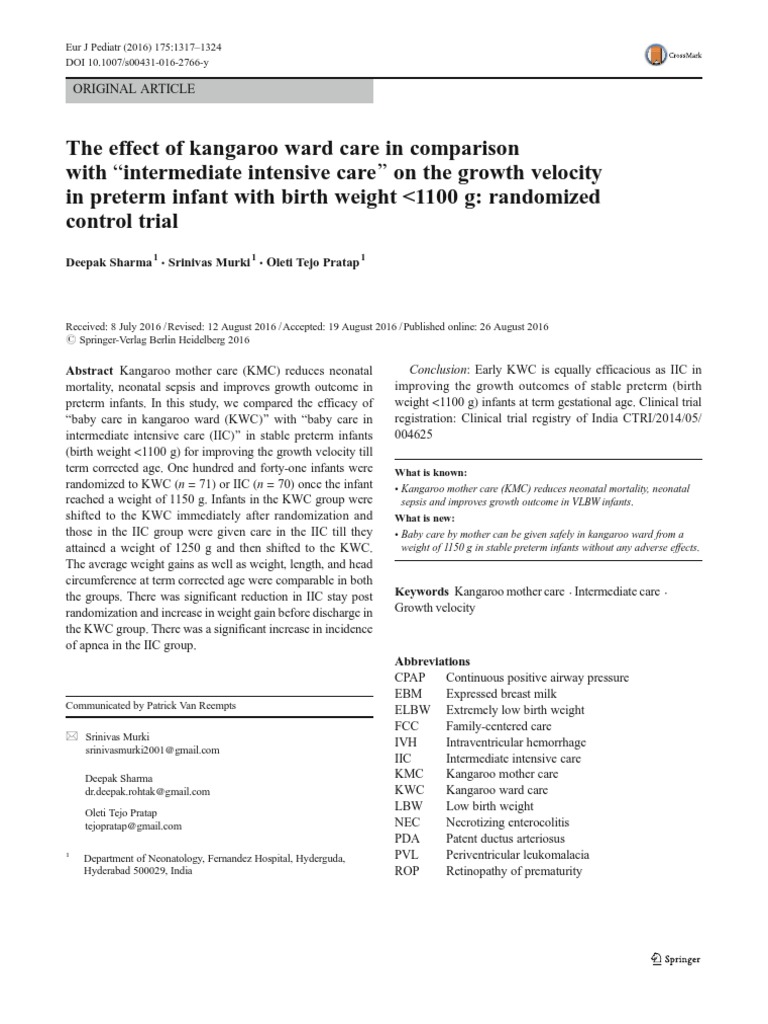 Preterm Journal | PDF | Neonatal Intensive Care Unit | Breastfeeding