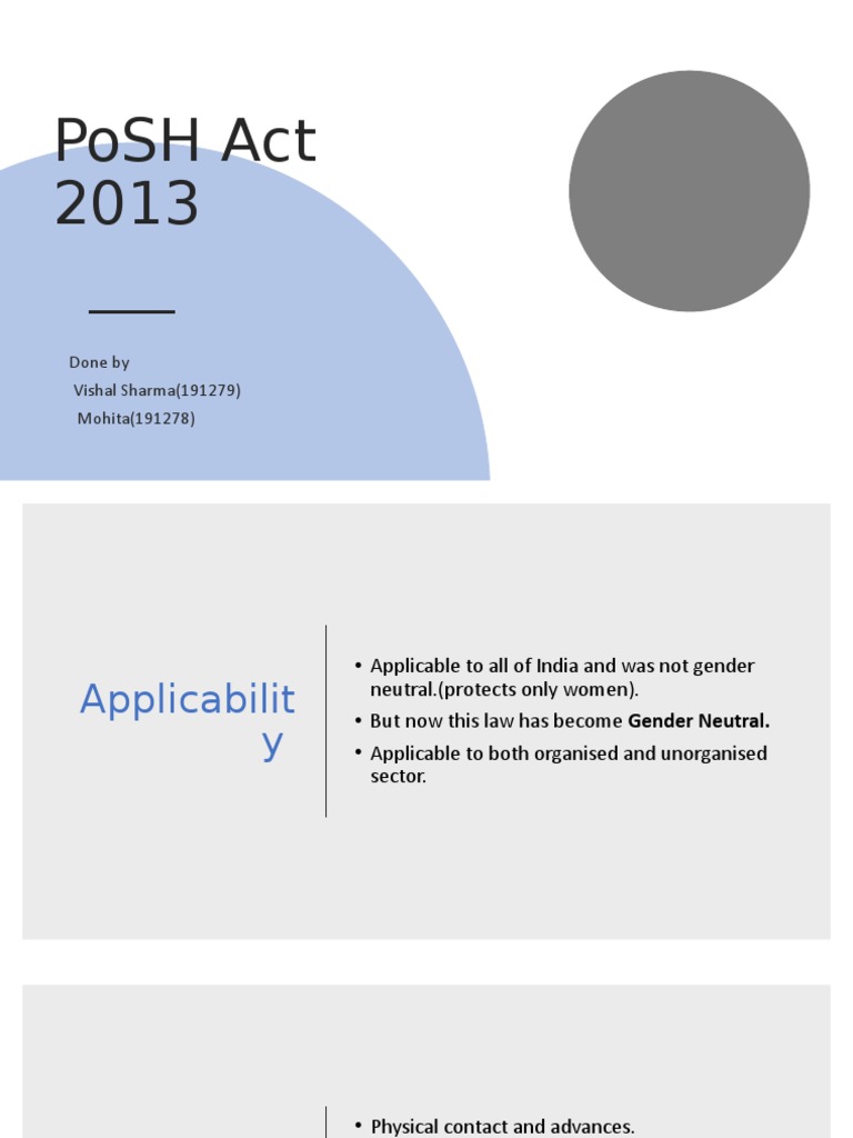 PoSH Act | PDF | Sexual Harassment | Government