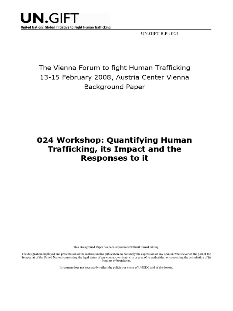 Human Trafficking Data Gaps | PDF | Human Trafficking | Sexual Slavery