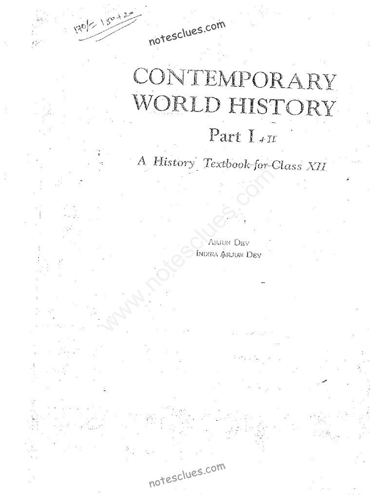 History Class 12 - Contemporary World History (Part 1) PDF | PDF
