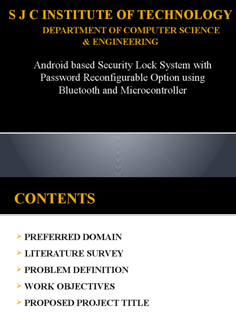 Android Based Security Lock System With | PDF | Internet Of Things | Android (Operating System)