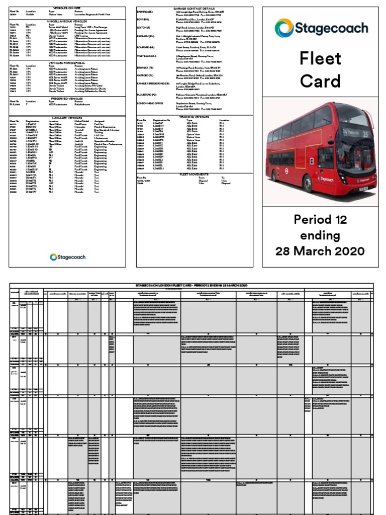 Fleet List PD P12-19 | PDF | Bus | Bus Transport