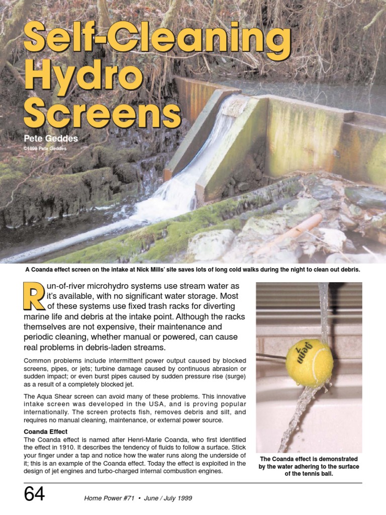 Self Cleaning Hydro Screens | PDF | Hydroelectricity | Water