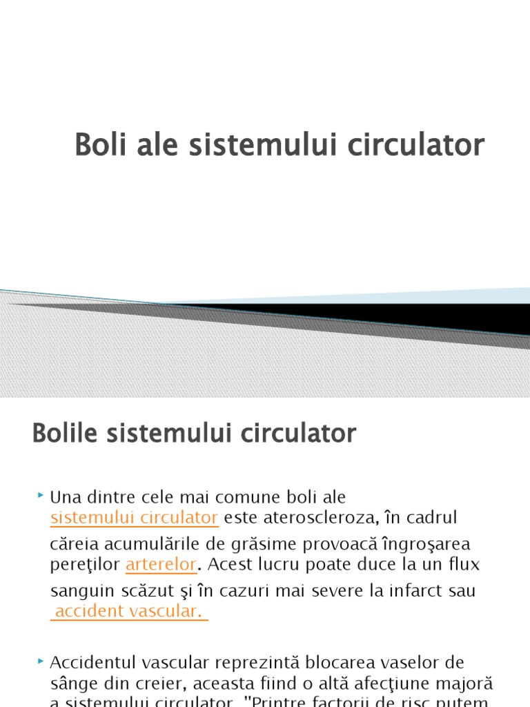 Boli Ale Sistemului Circulator | PDF
