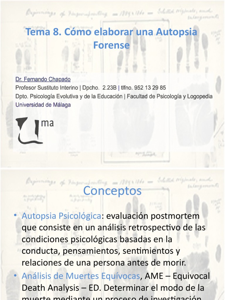 Autopsia Psicológica: Guía Completa | PDF | Suicidio | Muerte