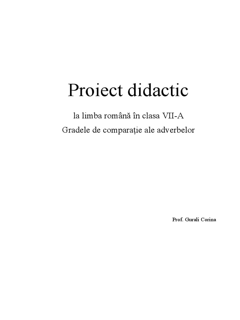 Gradele de Comparatie Ale Adverbelor | PDF