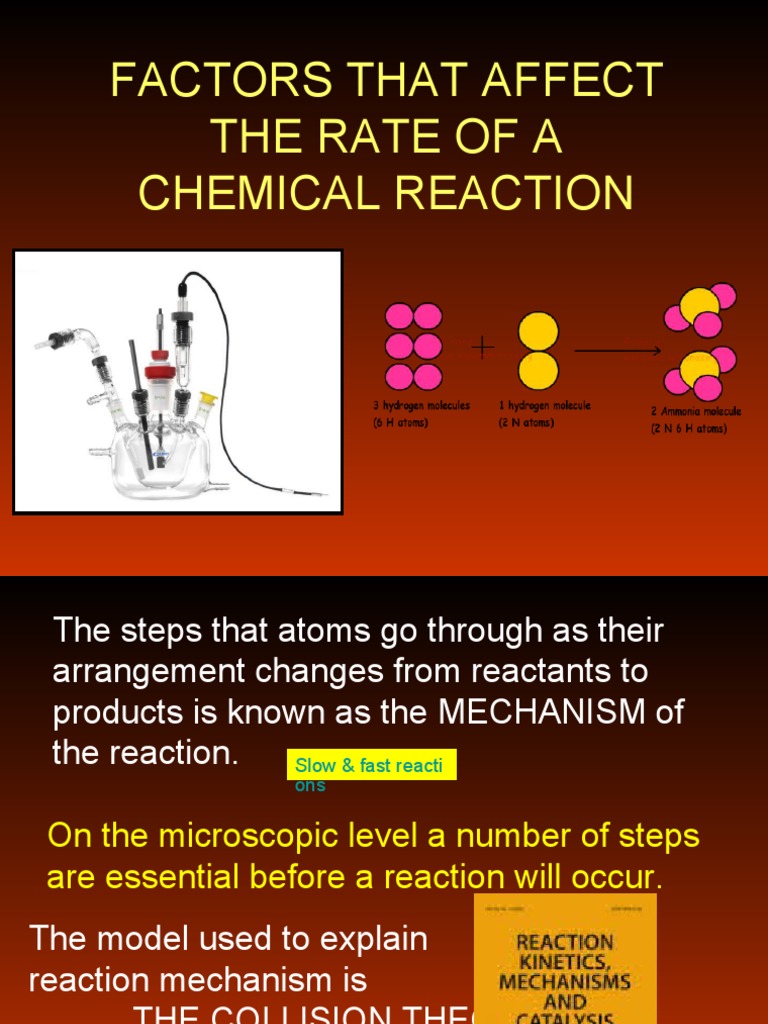 Factors That Affect The Rate of A Chemical Reaction | PDF | Reaction ...