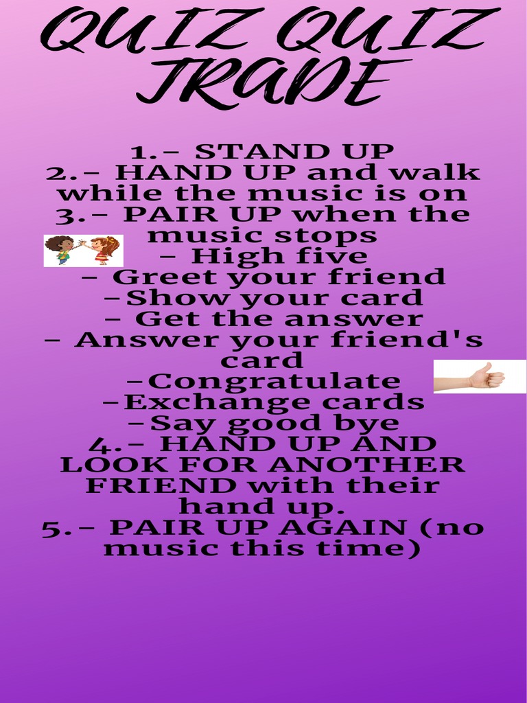 Quiz Quiz Trade Instructions | PDF