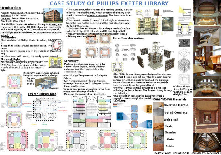 Case Study of Philips Exeter Library | PDF | Economic Sectors ...