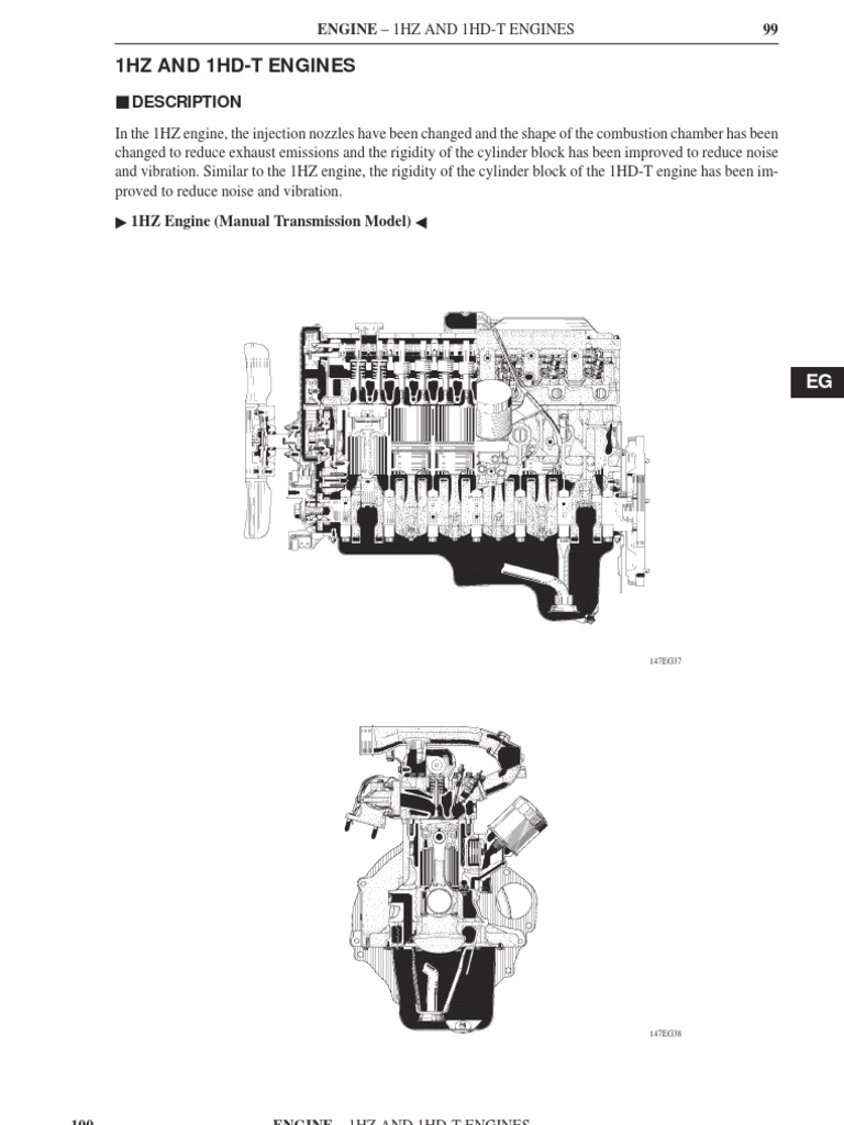 1hz 1hd-t Engine | PDF | Engines | Piston