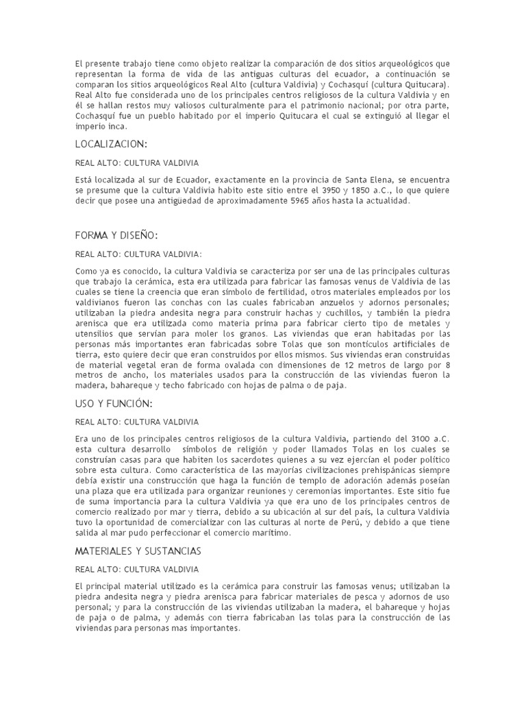 Real Alto | PDF | Arqueología | Cultura (general)