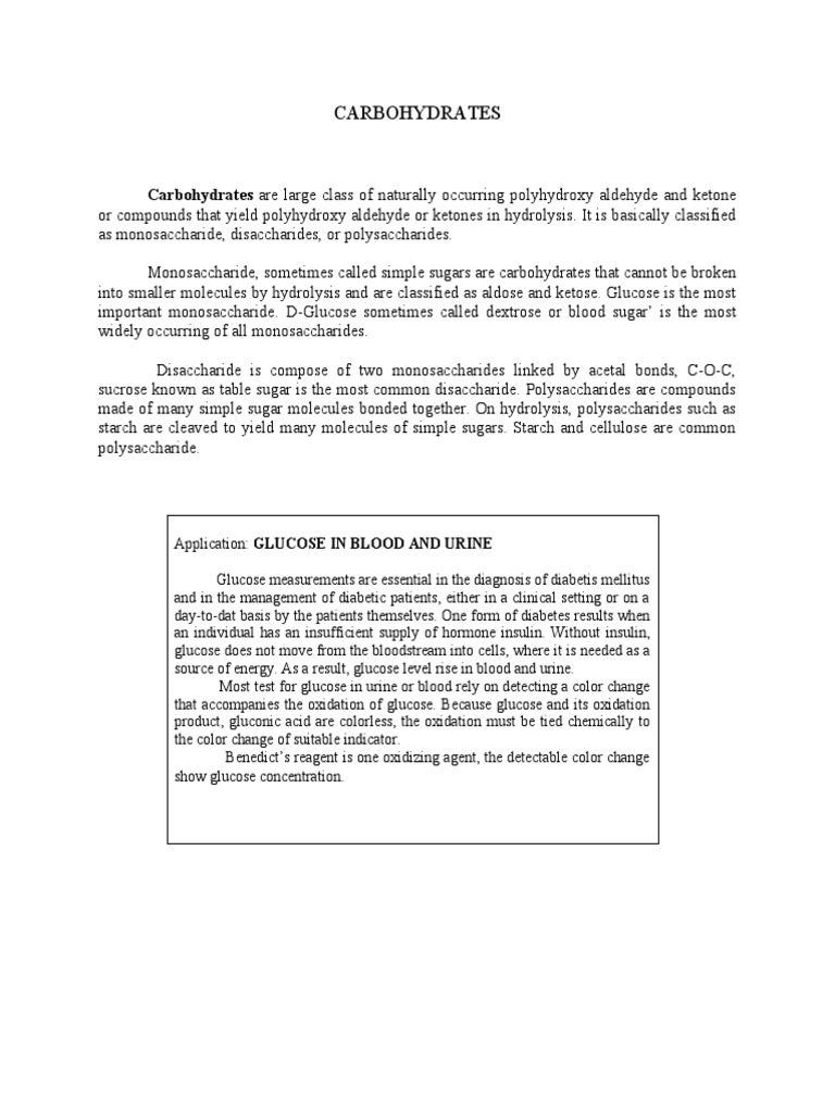 Carbohydrates: Carbohydrates Are Large Class of Naturally Occurring ...