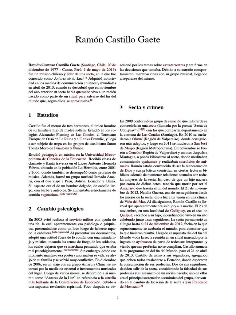 Ramón Castillo Gaete | PDF | Ciencias sociales | Historia