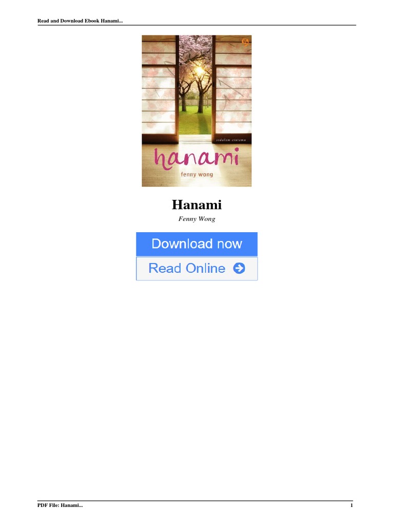 Hanami | PDF | Fiksi Misteri, Thriller, & Kejahatan | Puisi