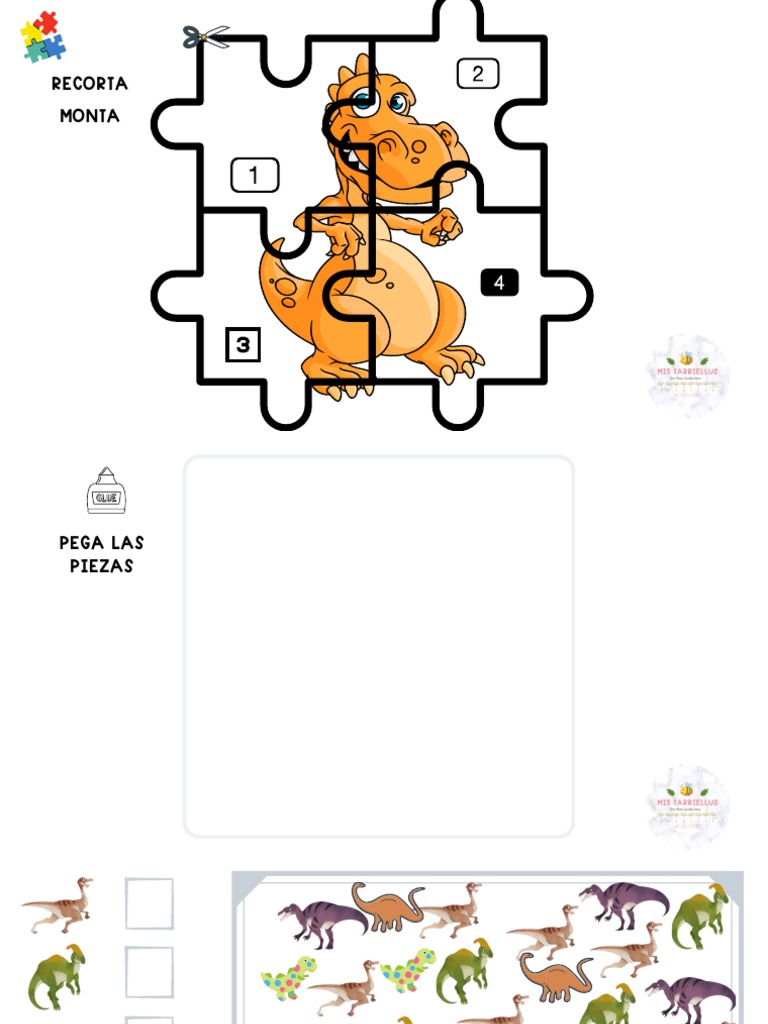 Actividades Sobre Dinosaurios para Niños/as | PDF