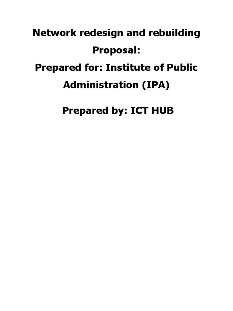 Network Redesign and Rebuilding Proposal | PDF | Local Area Network ...