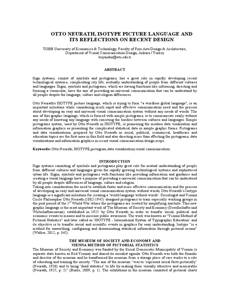 Otto Neurath Isotype Picture Language An PDF | PDF | Infographics ...