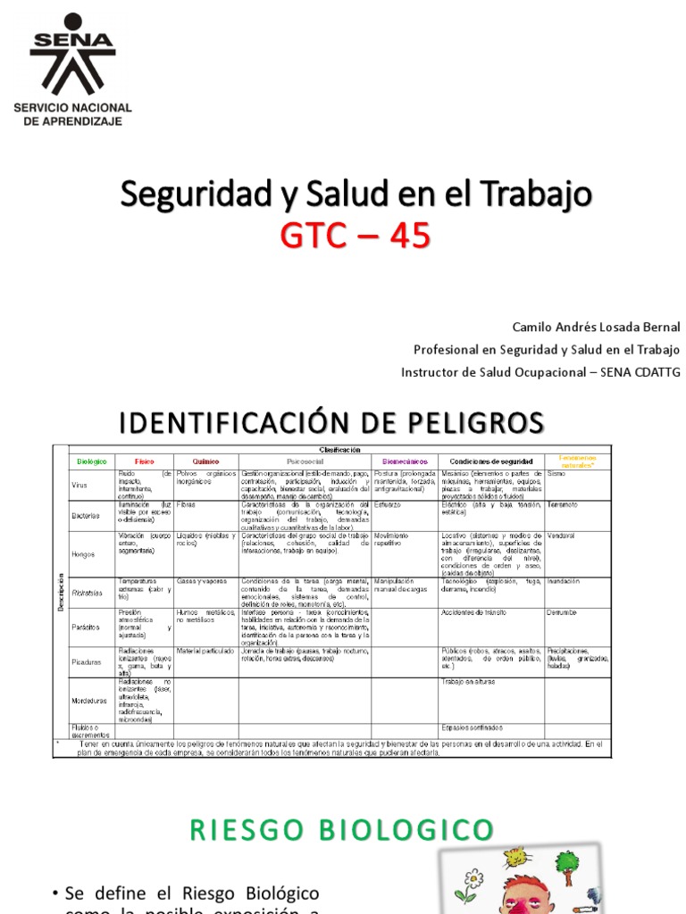 Riesgos Biológicos y Físicos en GTC 45 | PDF | Radiación ionizante ...