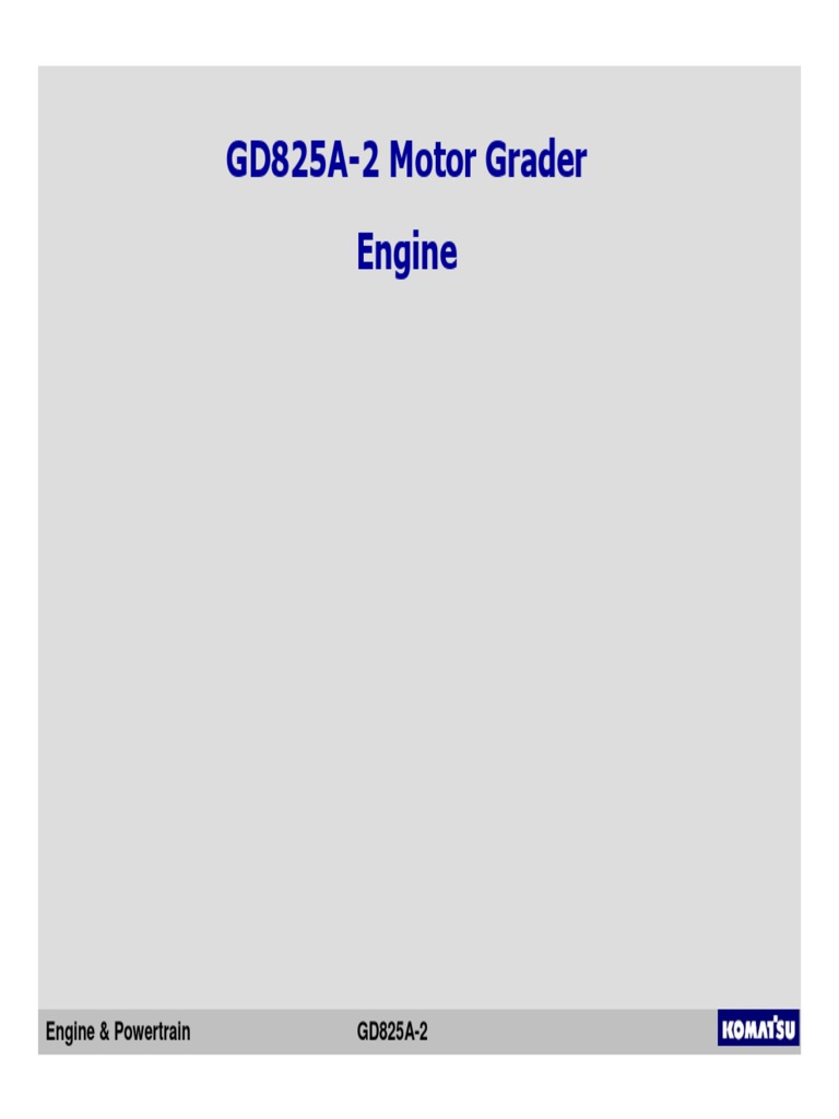 04 Komatsu GD825 Engine System | PDF | Throttle | Engines