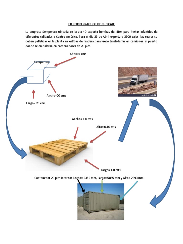 Ejercicio Practico de Cubicaje | PDF | Negocios | Hogar, jardinería y ...