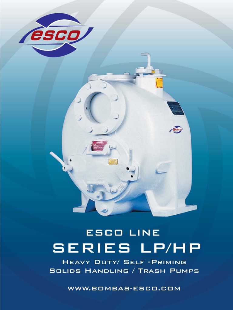 ESCO Self-Priming Pump Catalog | PDF | Pump | Mechanical Engineering