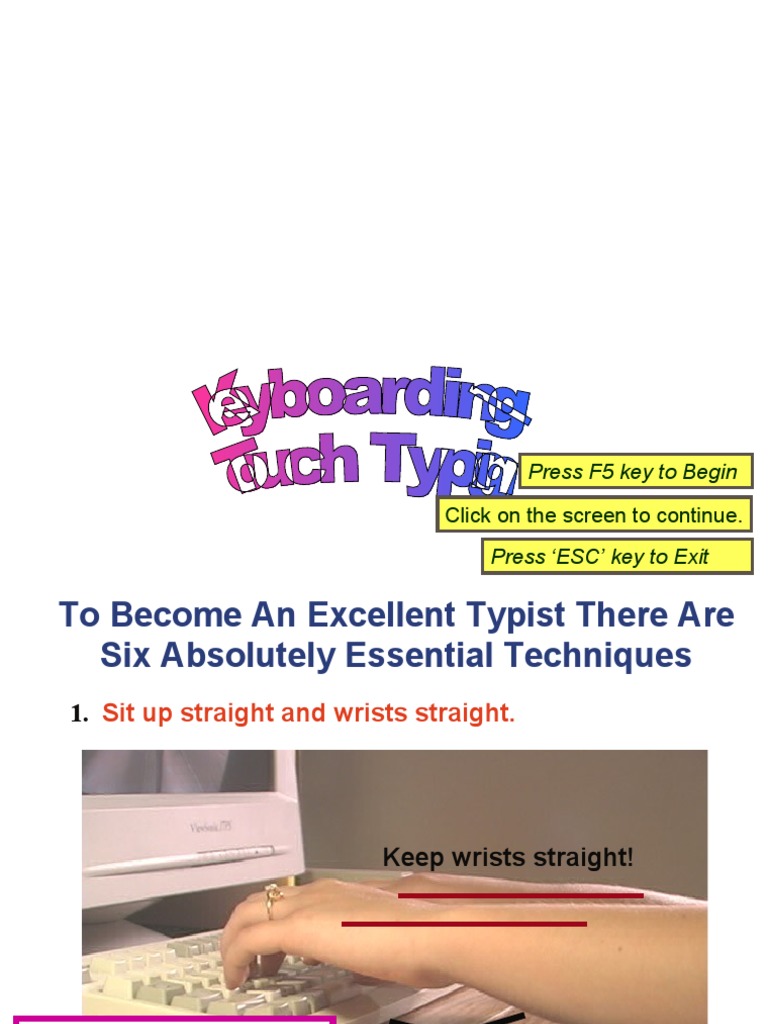 Click On The Screen To Continue.: Press F5 Key To Begin | PDF