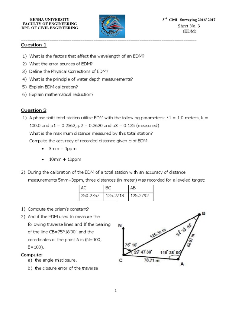 Analysis of Factors Affecting Electromagnetic Distance Measurement (EDM ...