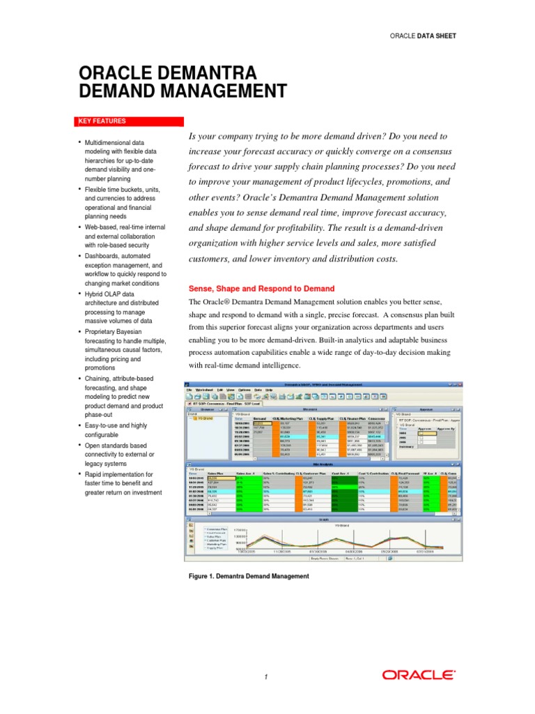 Oracle Demantra Demand Management: Key Features | PDF | Forecasting | Automation