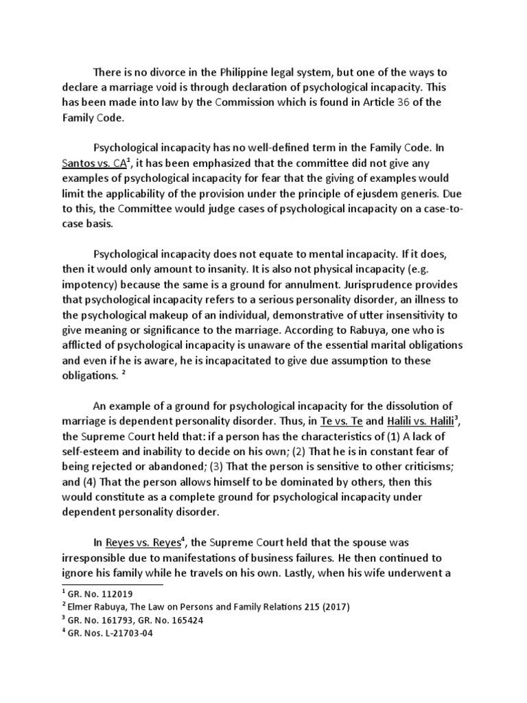 Case SYNTHESIS - DRAFT | PDF | Marriage | Annulment