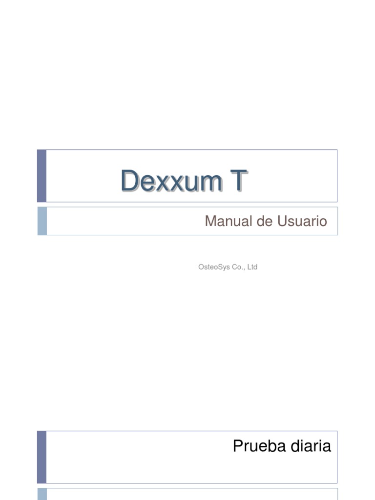 DT - UM - Q Manual Dexxum T | PDF | Bienestar | Medicina