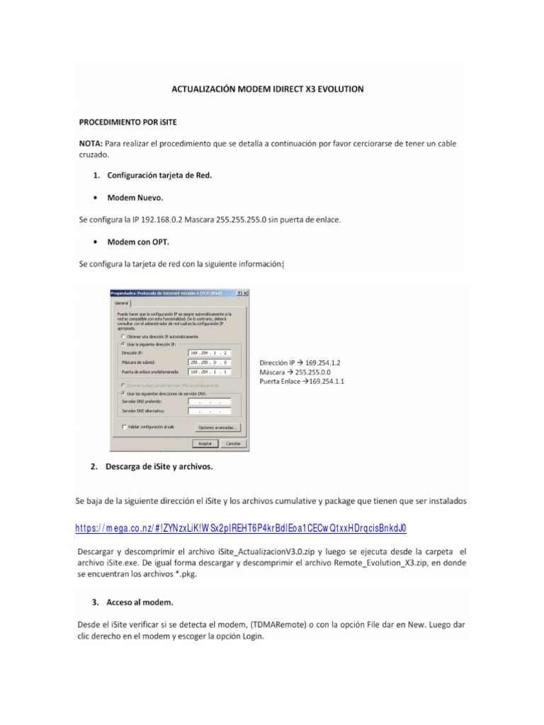 Configuracion Modem Idirect-Evolution | PDF