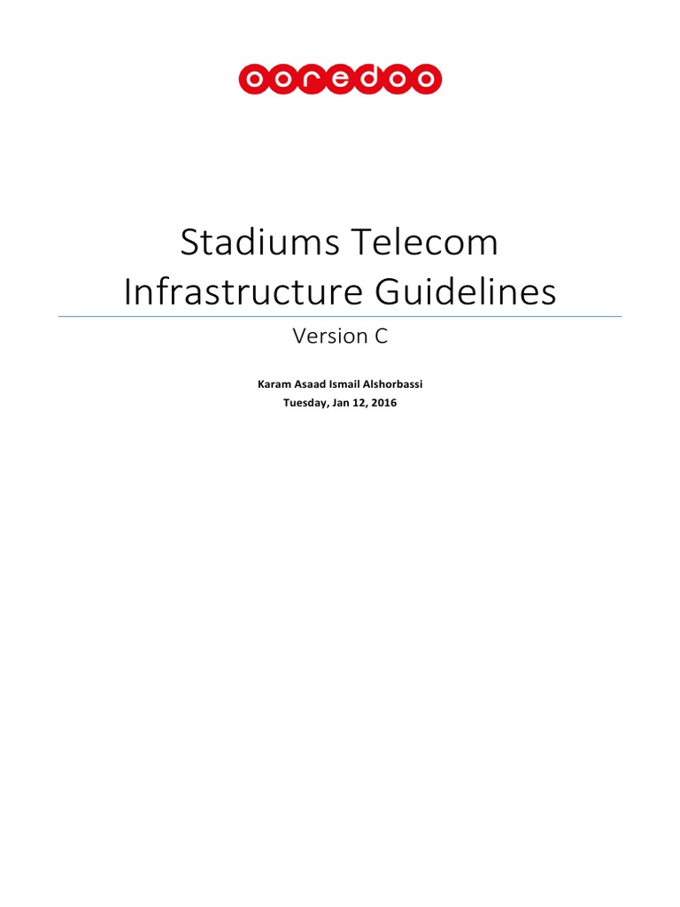 Stadiums Telecom Infrastructure Guidelines | PDF | Sustainability | Qatar