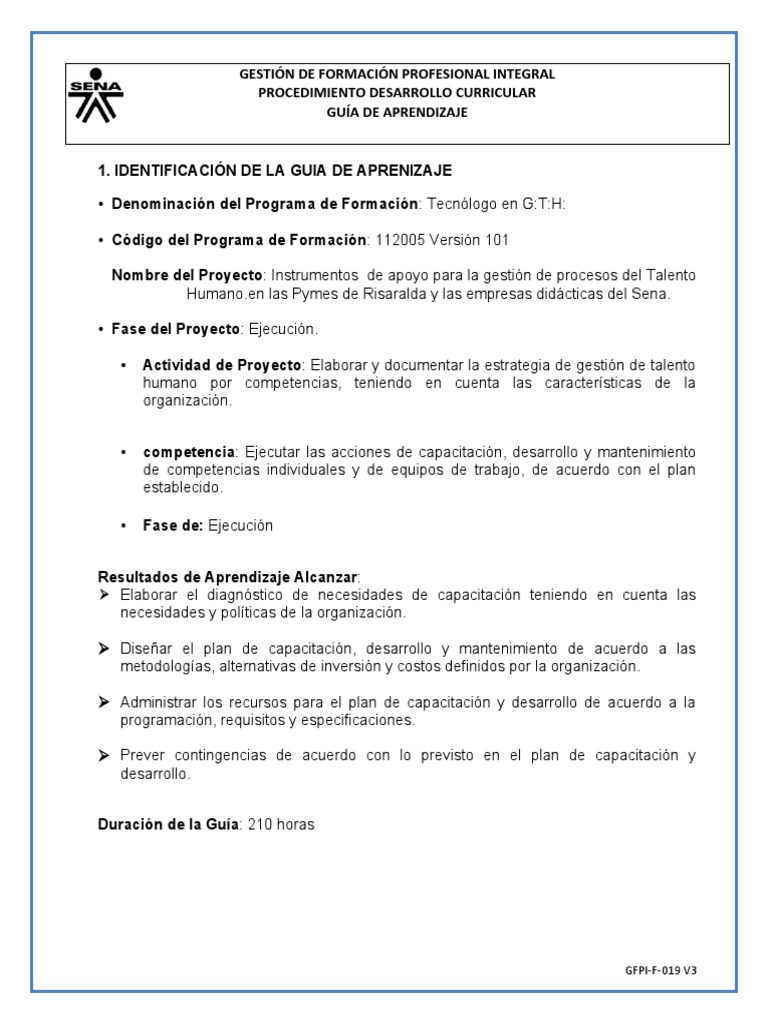 Gfpi-F-019 V3 | PDF | Evaluación | Aprendizaje