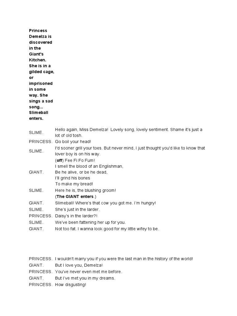 Princess Demelza Is Discovered in The Giant's Kitchen. Sheisina Gilded ...