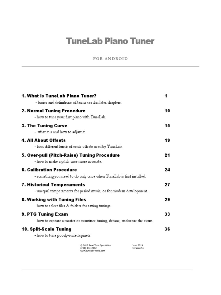 TuneLab Manual | PDF