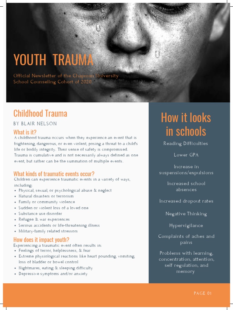 Youth Trauma Fact Sheet | PDF | Psychological Trauma | Abnormal Psychology