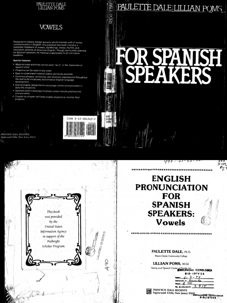 English Pronunciation For Spanish Speakers - Vowels PDF | PDF