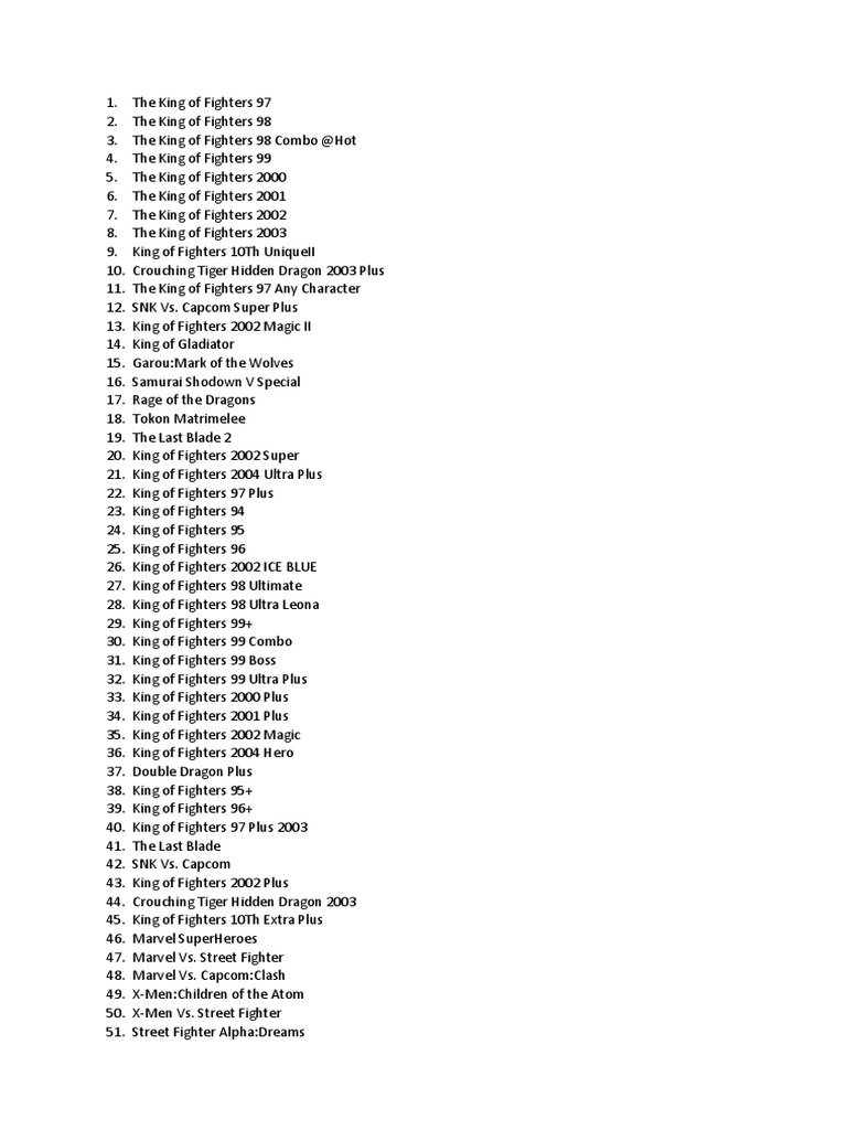 Pandora Box 12 3188 Arcade Machine Games List PDF | PDF | Leisure | Sports