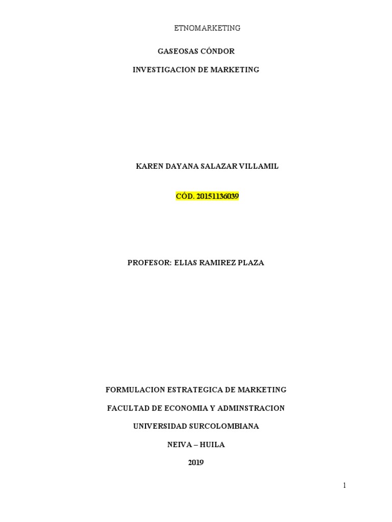 Gaseosa Condor Completo | Descargar gratis PDF | Marketing | Producto ...