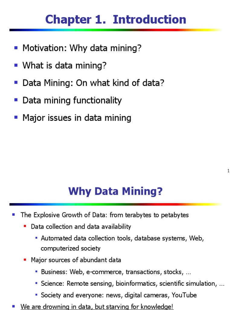 Chapter 1. Introduction | PDF | Data Warehouse | Data Mining