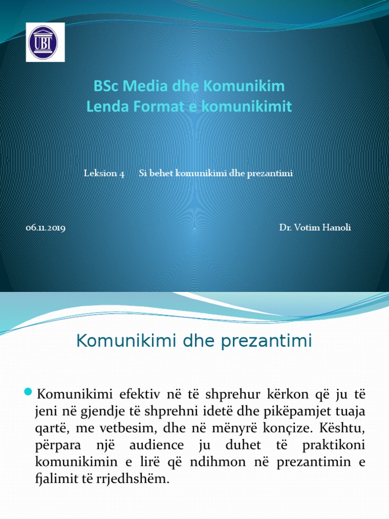 Leksion 4 Format e Komunikimit | PDF