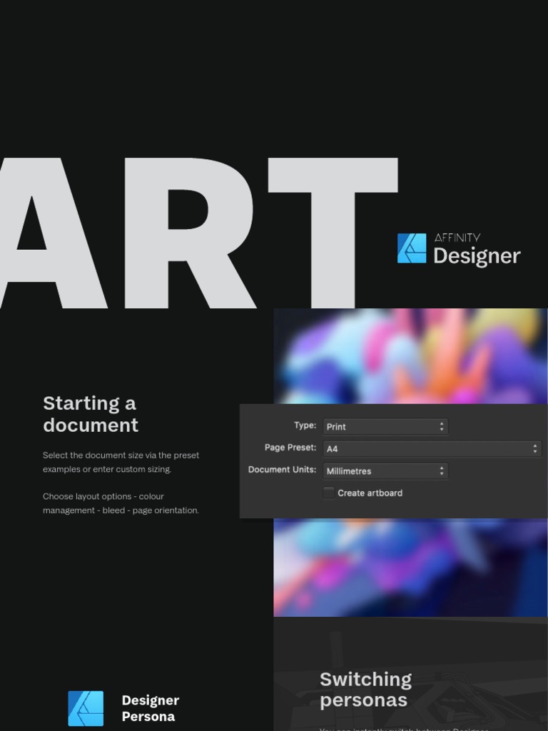 Affinity Designer Start Guide | PDF | Graphics | Graphic Design