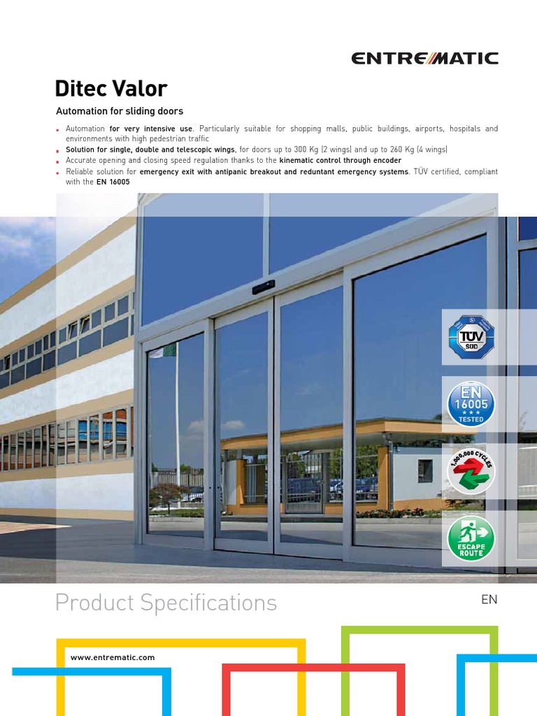 Ditec Valor - Product Specifications - EN | PDF | Power Supply ...