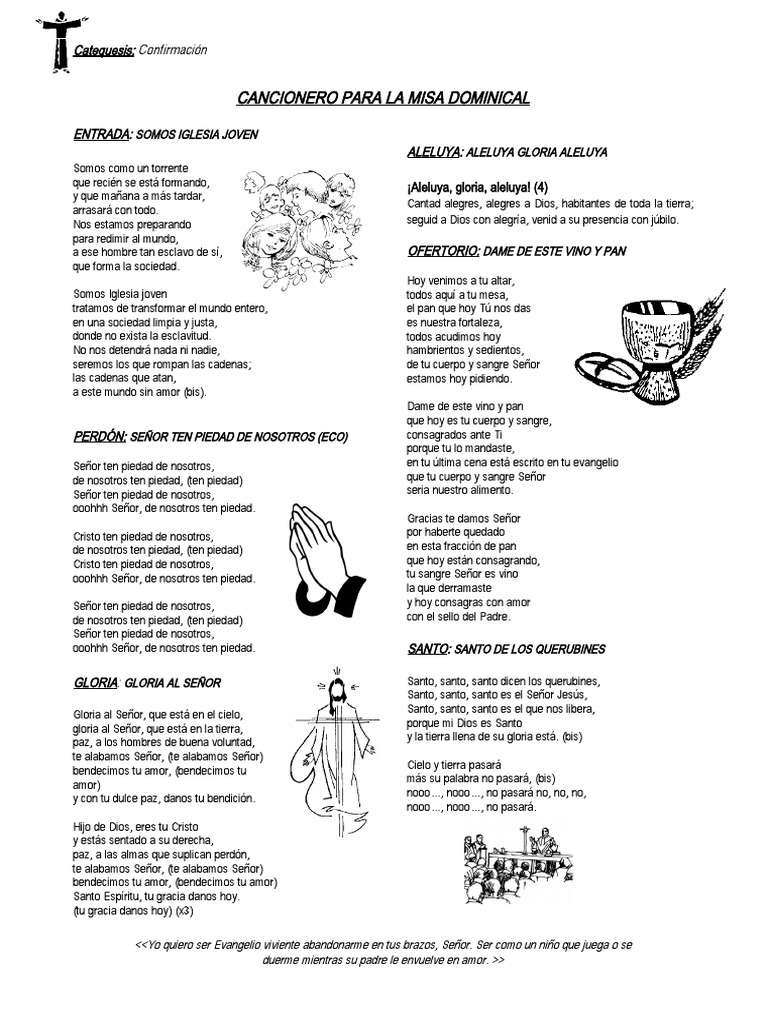 Cantos Misa Dominical | PDF | Misa (liturgia) | Cristo (título)