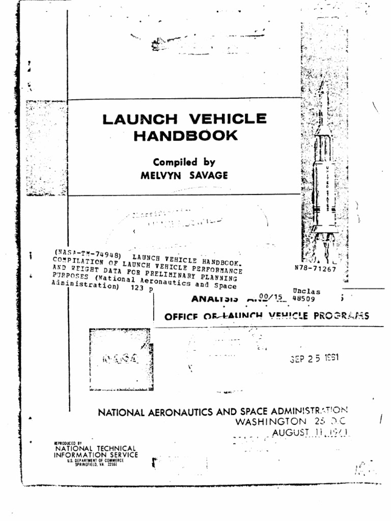Launch Vehicle Handbook | PDF | Rm 81 Agena | Multistage Rocket