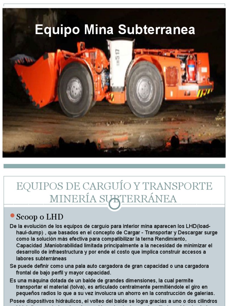 Equipos LHD | PDF | Camión | Minería