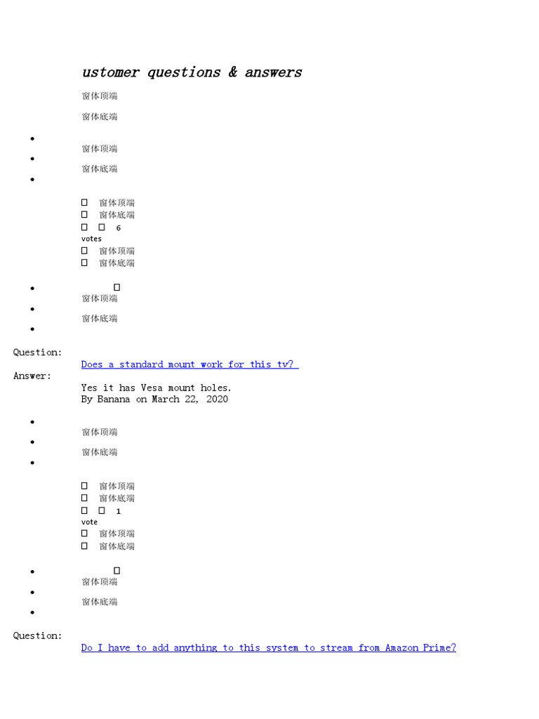 Customer Q&A for Samsung TU8000 TV | PDF | Apple Tv | Computing